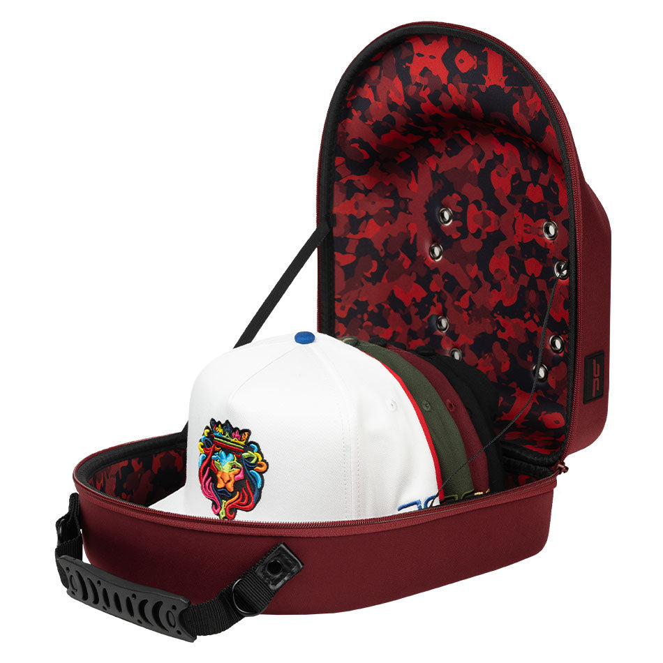 CAP CARRIER 6 PACK BURGANDY CAMO – JC Hats México