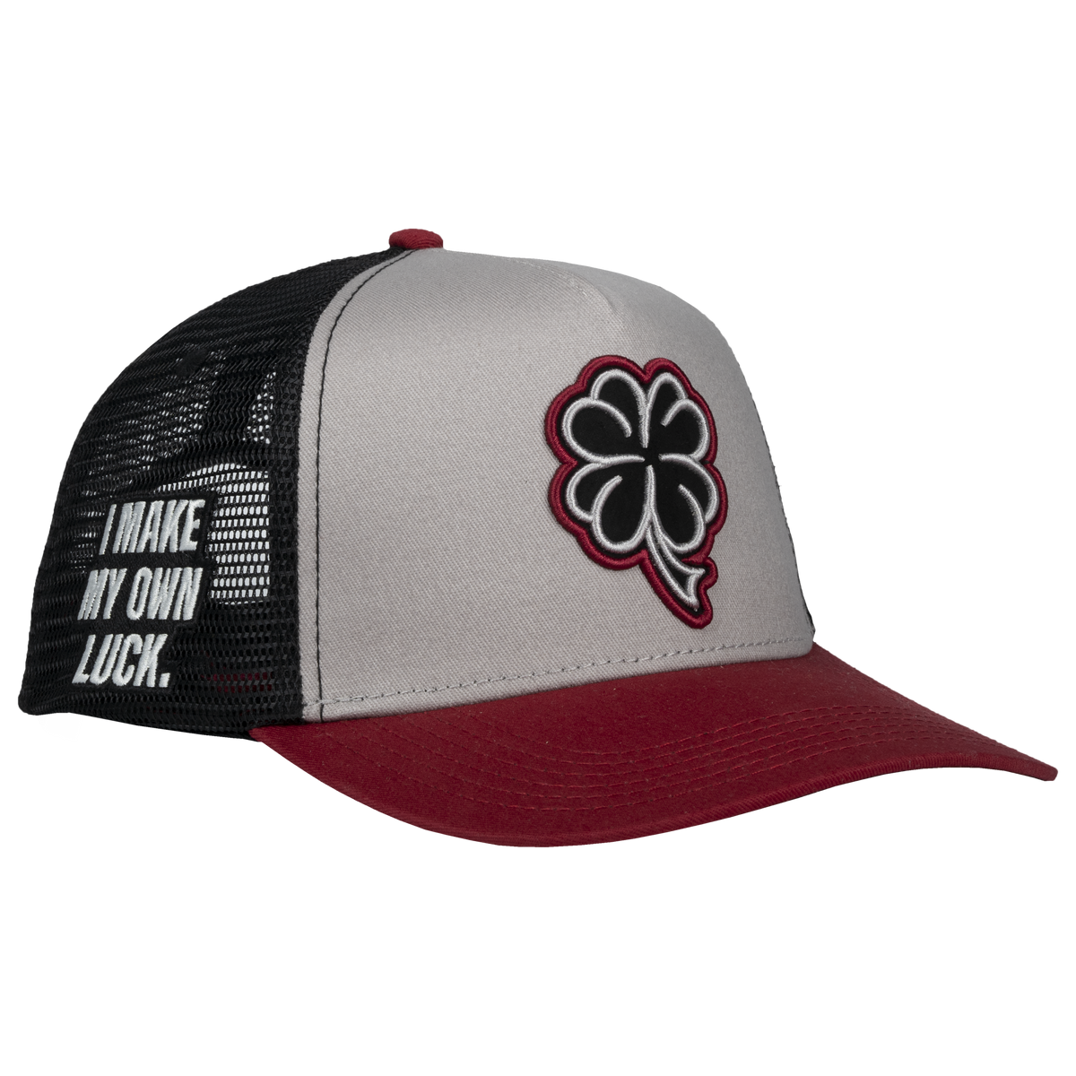 TREBOL MESH GRAY BURGUNDY – JC Hats México